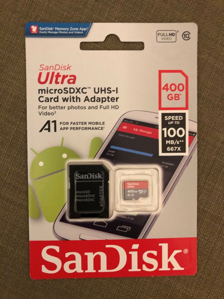 SanDisk 400GB Ultra UHS I MicroSDXC Memory Card New Ecay sandisk-400gb-ultra-uhs-i-microsdxc-memory-card-new-ecay